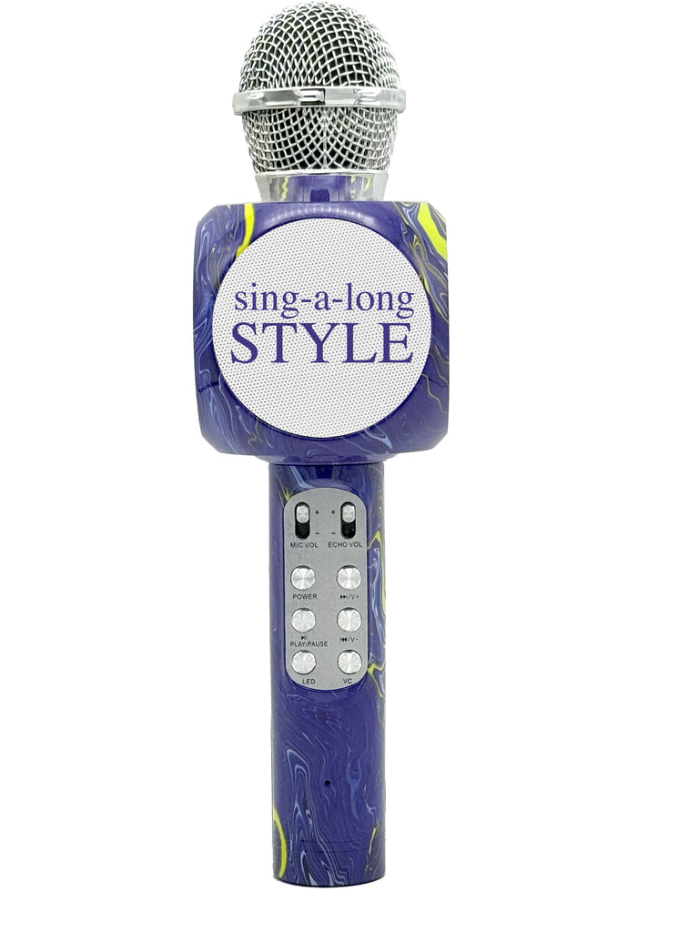 Purple Swirl Karaoke Microphone & Bluetooth Speaker – Trend Tech Brands