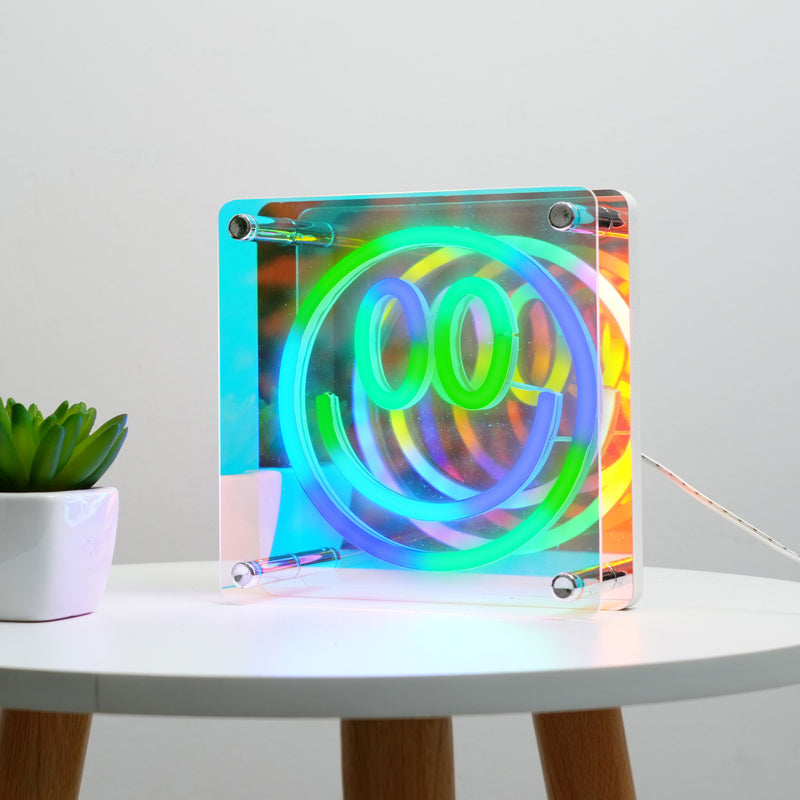 Neon Art Infinity Mirror Lights Wall & Desk Sign-Smile – Trend Tech Brands
