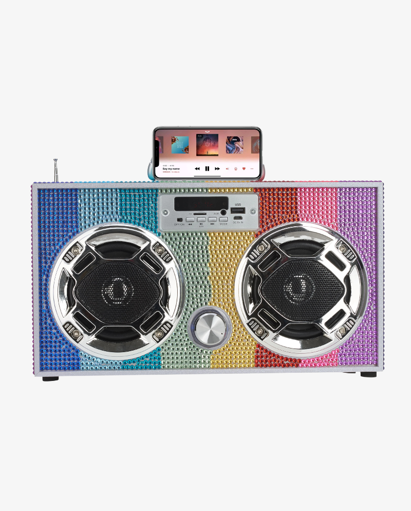 Bling Bundle-Wireless Karaoke Microphone & Boombox-Rainbow – Trend Tech ...