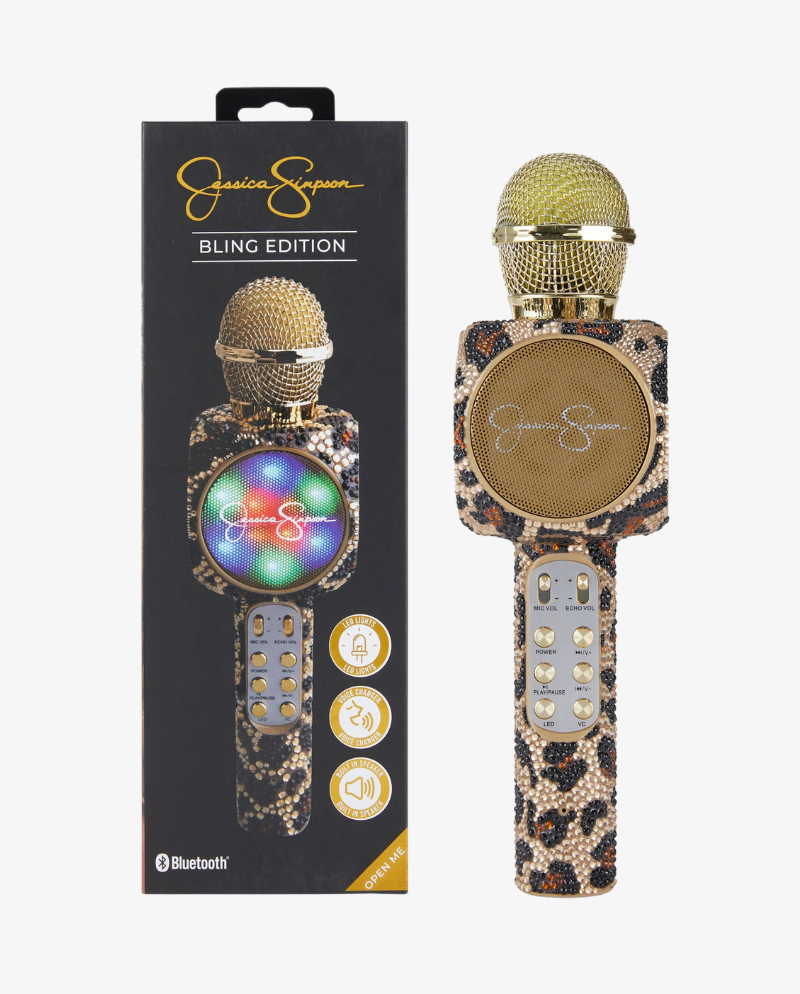 Jessica Simpson Brown Leopard Bling Wireless Microphone – Trend Tech Brands