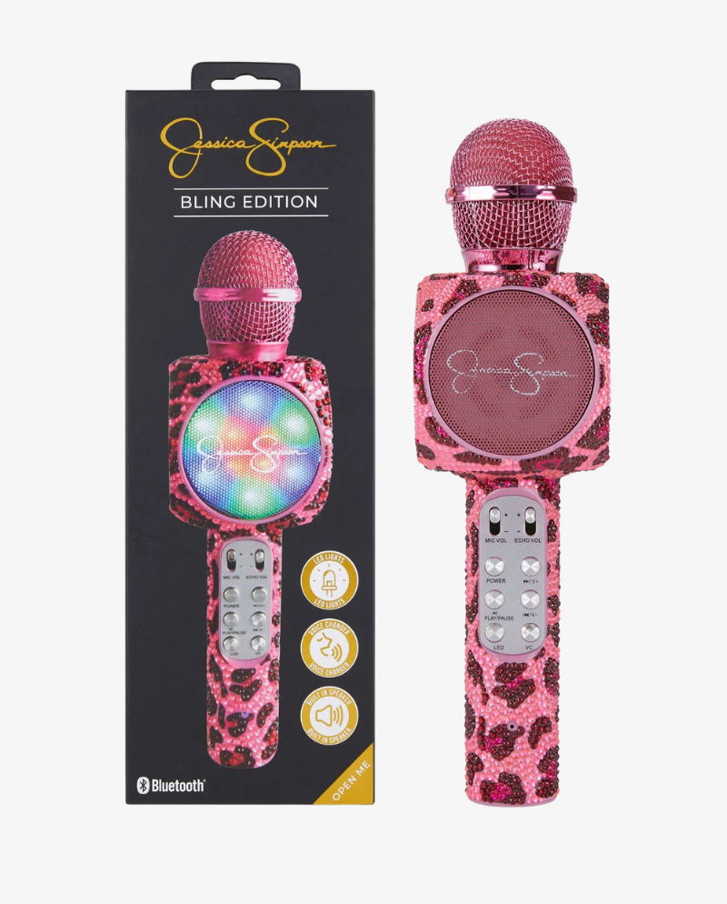 Jessica Simpson Pink Leopard Bling Wireless Microphone – Trend Tech Brands